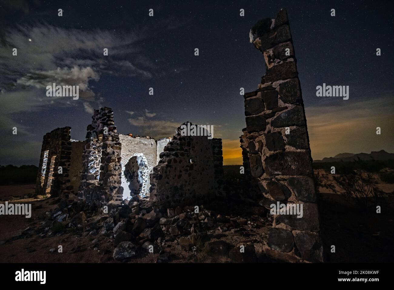 The Hotel Rockland at Night - Sasco Ruins Stock Photo - Alamy