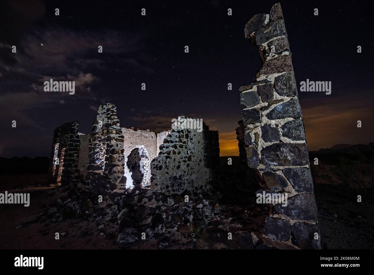 The Hotel Rockland at Night - Sasco Ruins Stock Photo - Alamy