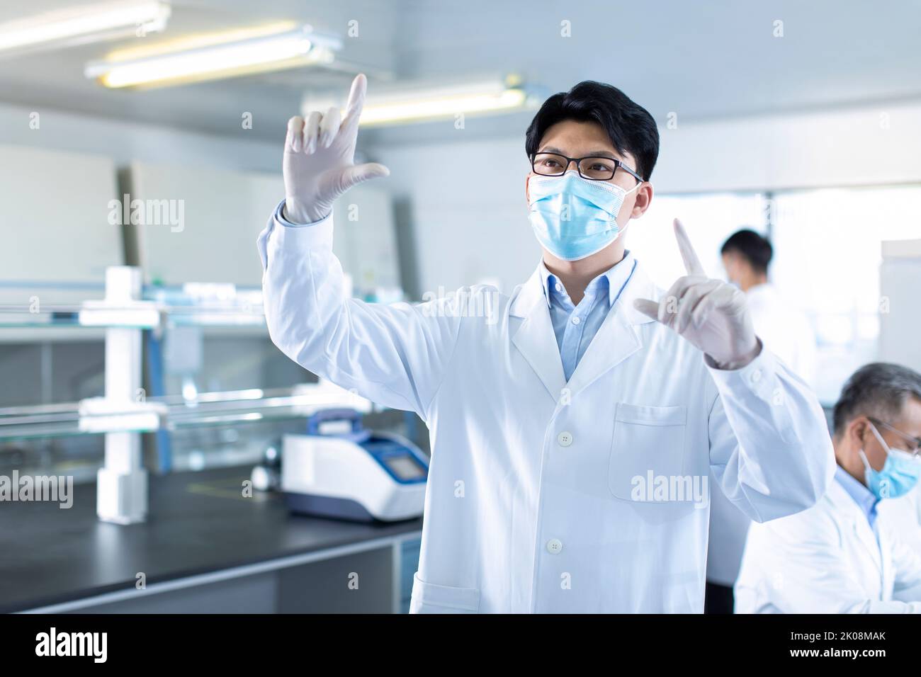 Lab scientist touch screen hi-res stock photography and images - Alamy
