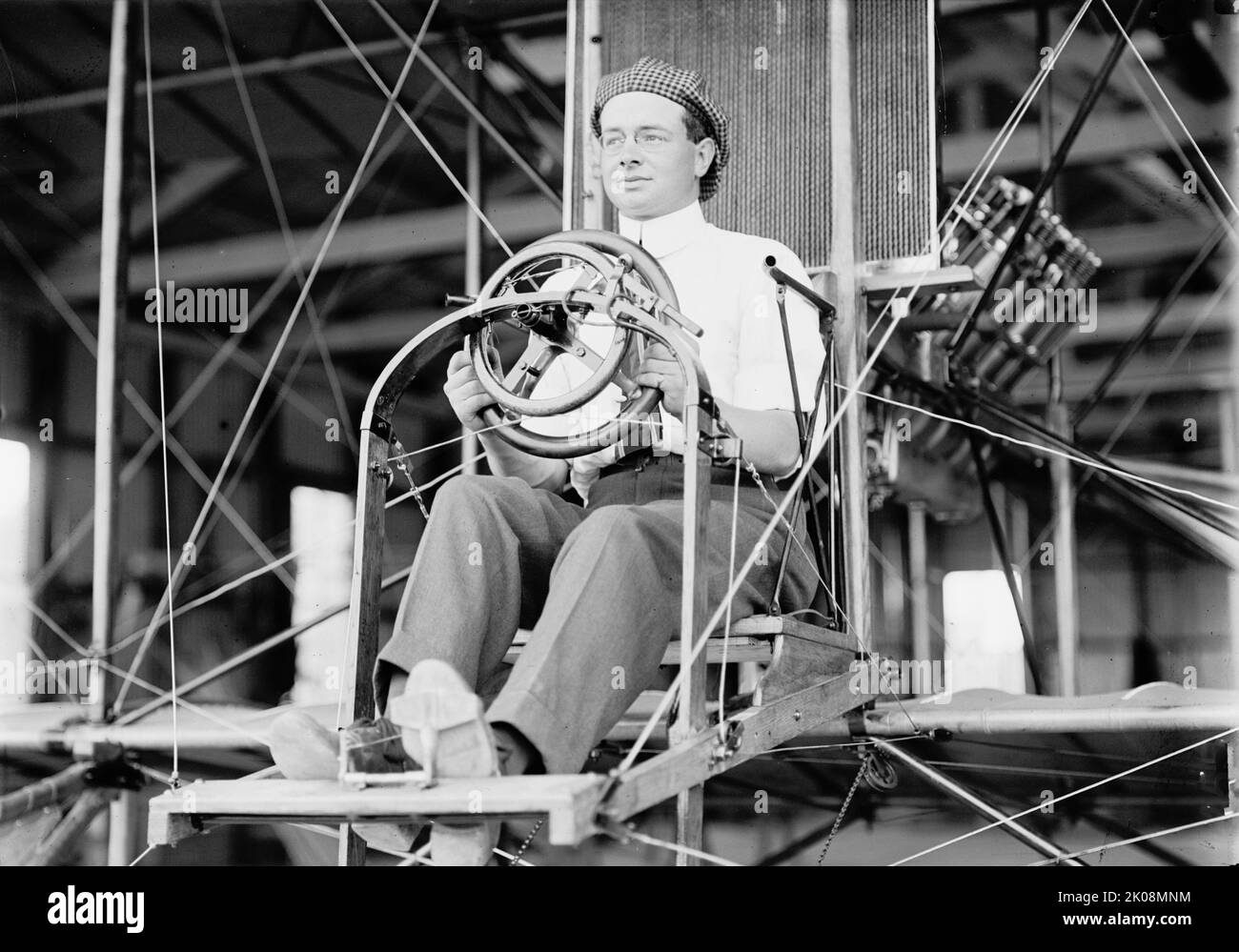 Paul Peck, Commercial Aviator - In Curtiss Type Plane; College Park ...