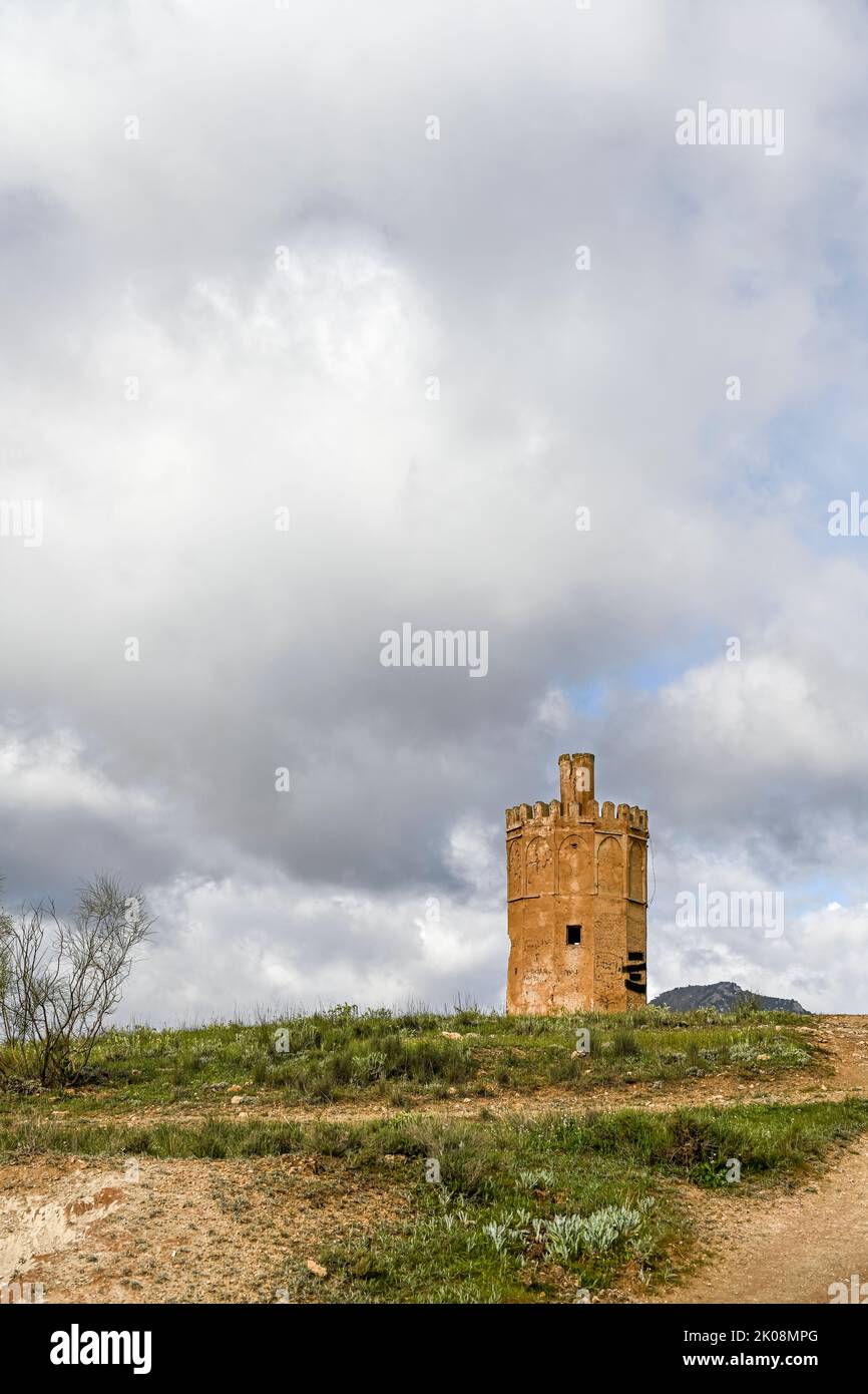 Reinforced concrete watchtower, with multiple battlements Stock Photo ...