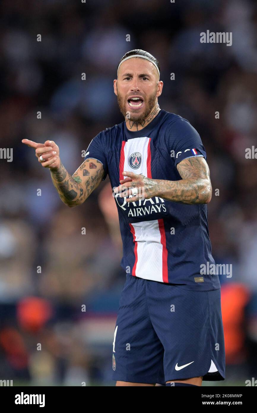 PARIS - Sergio Ramos of Paris Saint-Germain during the UEFA Champions ...