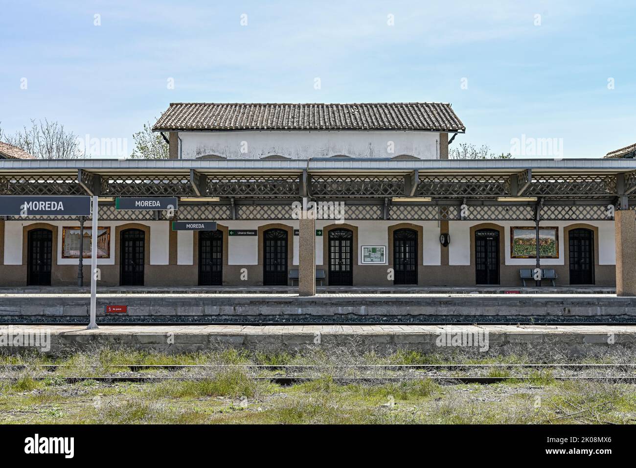 Railway infrastructure in the vicinity of a station Stock Photo - Alamy
