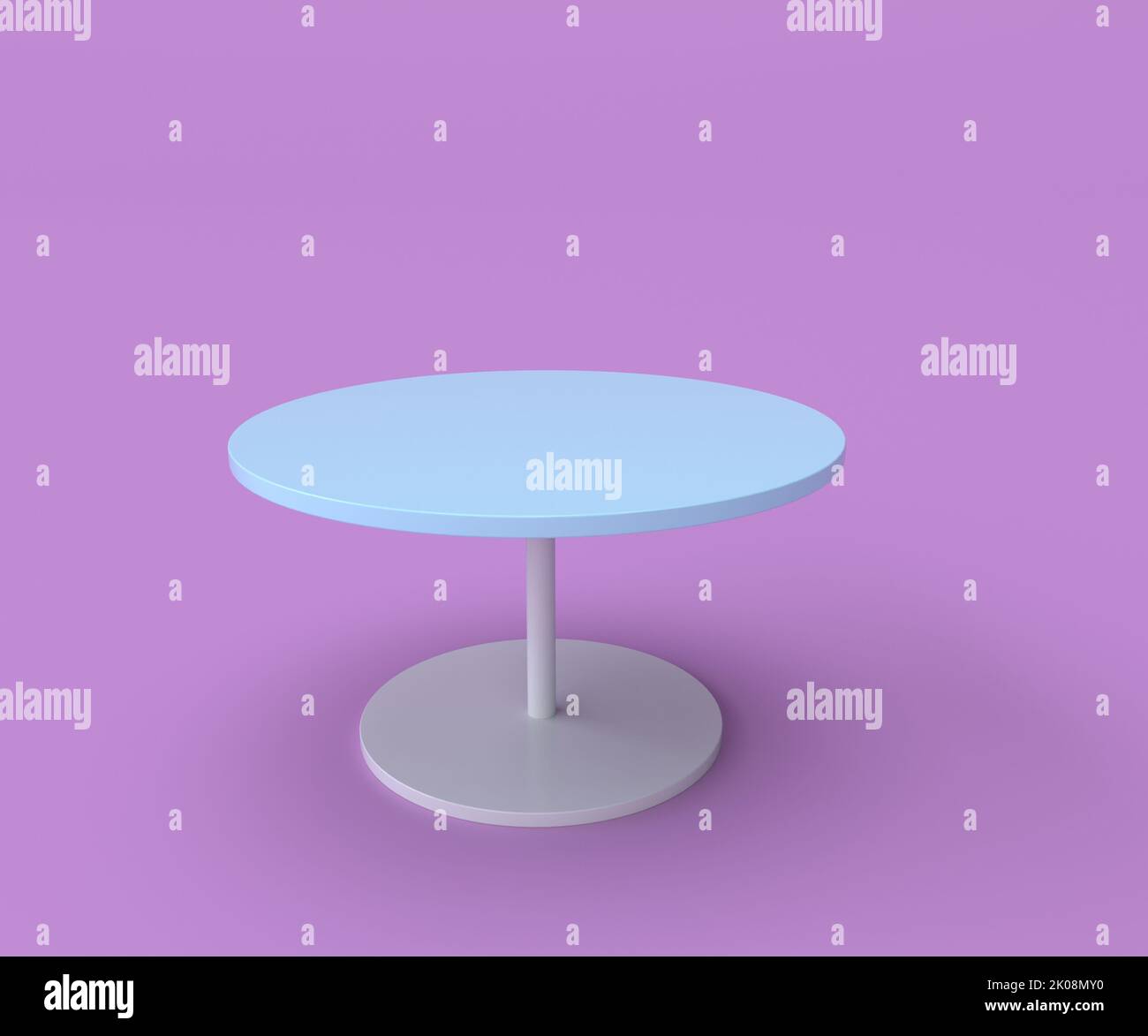 round table icon, minimal 3d render illustration on purple background ...