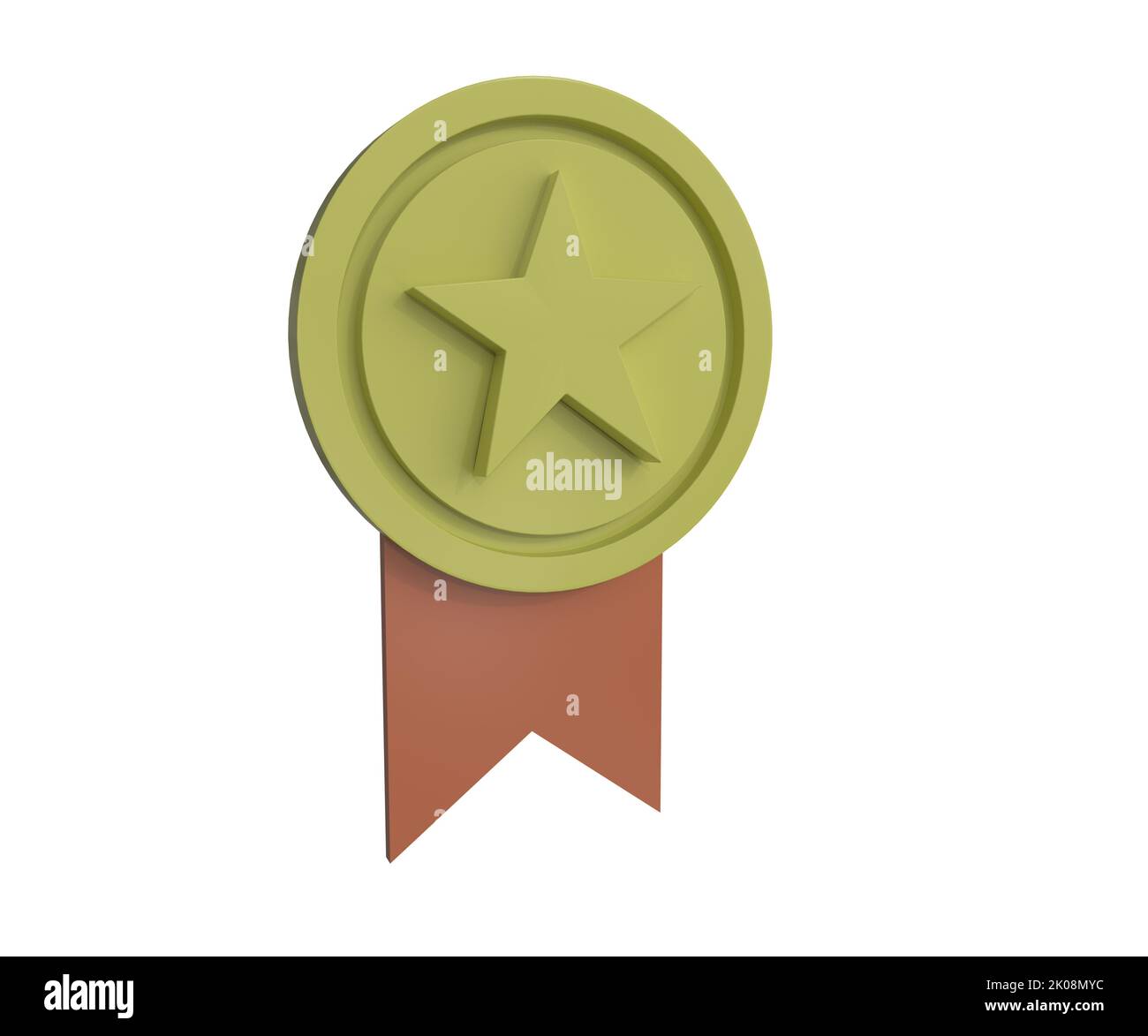 reward Badge with a star icon, minimal 3d render illustration Stock ...