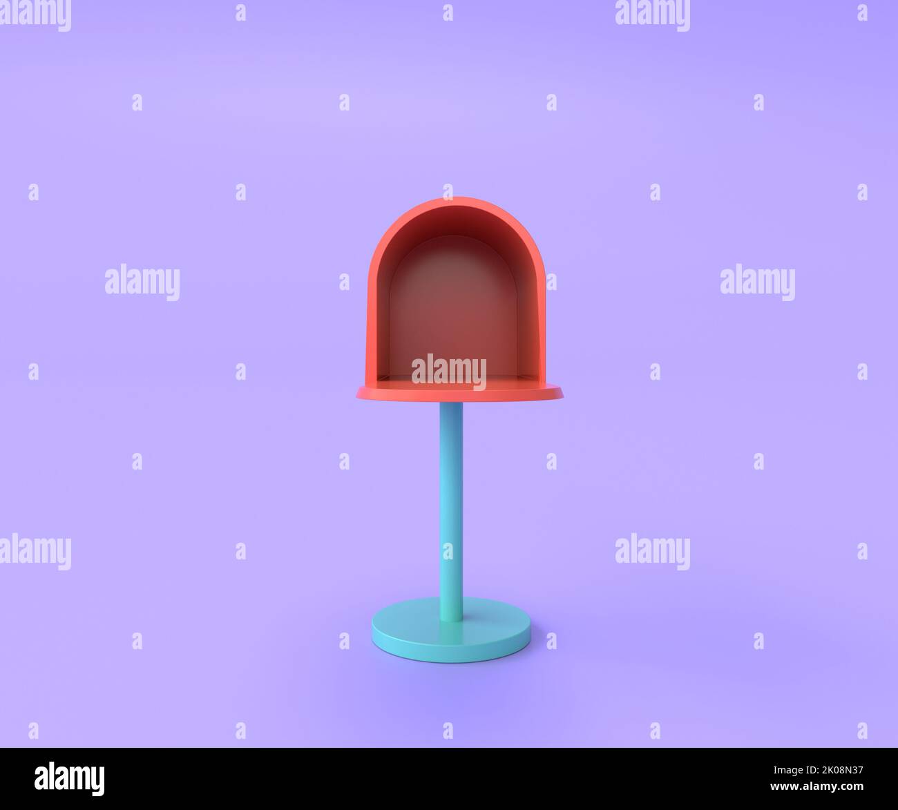 Open mailbox 3d icon. 3d rendering illustration on purple background ...