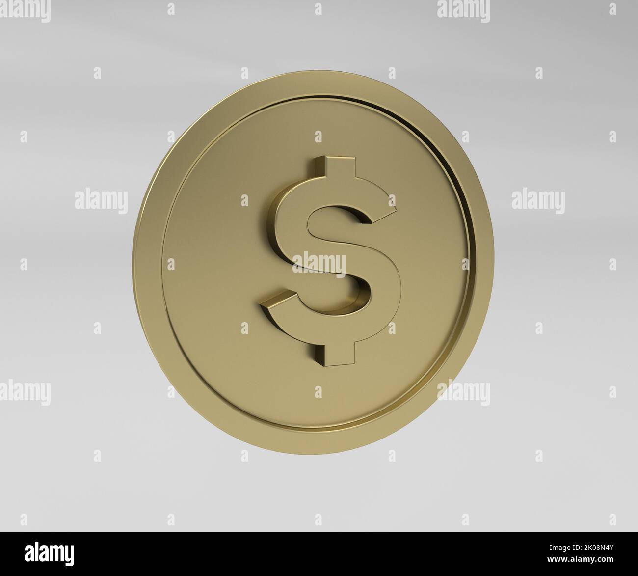 gold coins with dollar sign 3d illustration, minimal 3d render ...