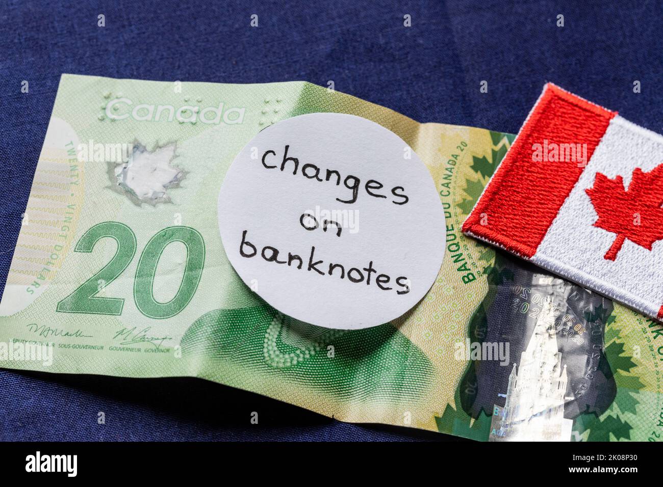 Change of image on the Canadian $ 20 banknote, Money lying next to the ...