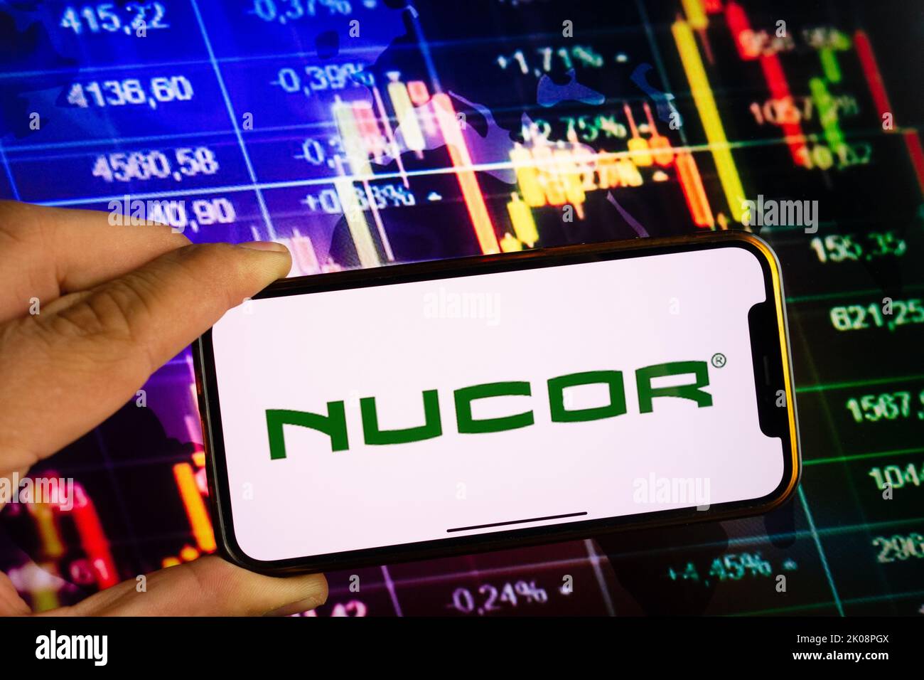 KONSKIE, POLAND - September 10, 2022: Smartphone displaying logo of ...