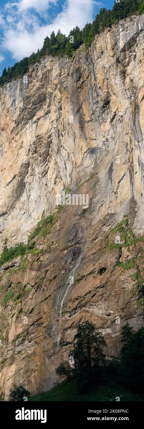Waterfalls of the Lauterbrunnen valley. Cantone Bern, Switzerland Stock ...