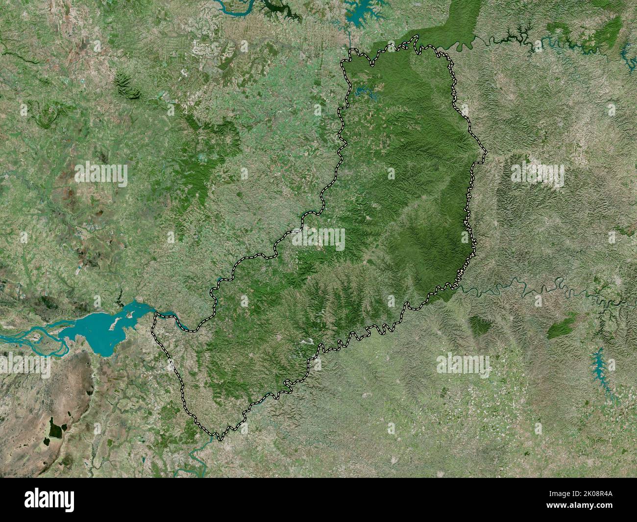 Misiones, province of Argentina. High resolution satellite map Stock ...