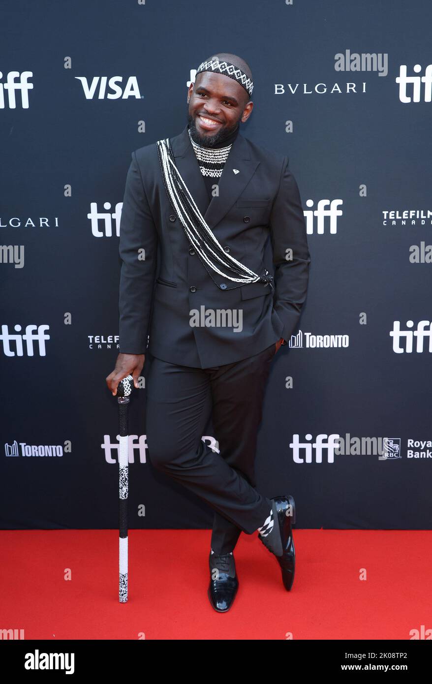 Sivuyile Ngesi arriving to "The Woman King" premiere during the 2022 Toronto International Film ...