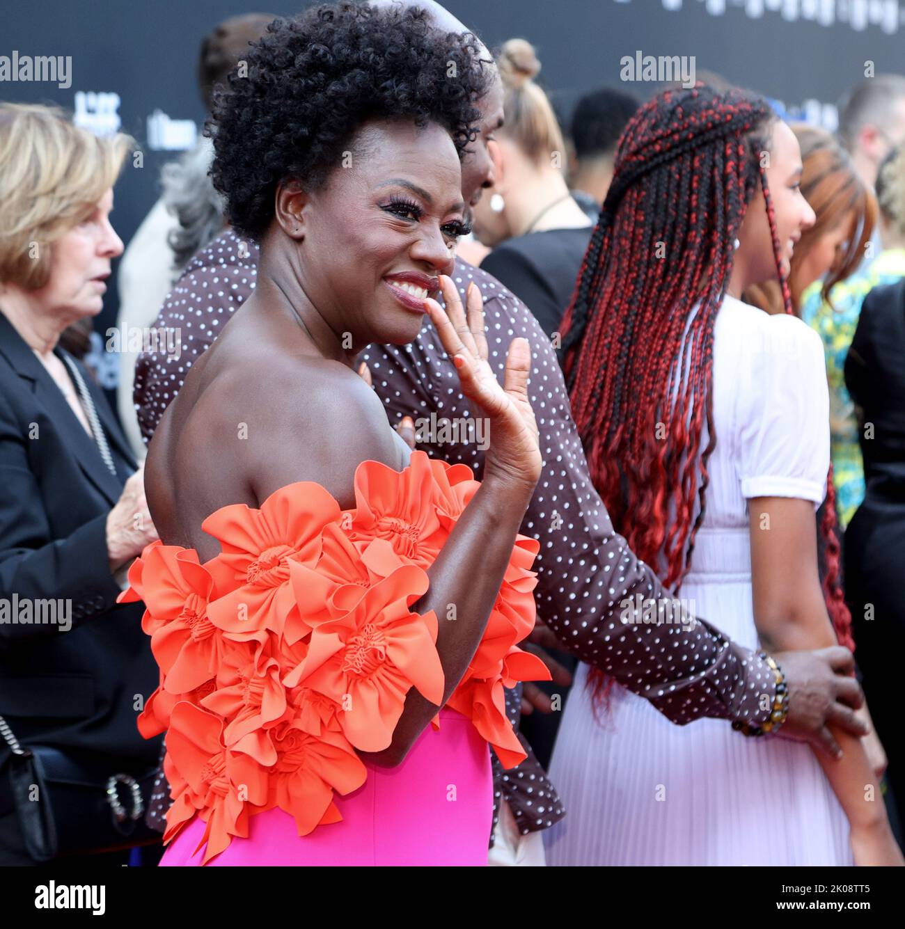 Viola Davis arriving to "The Woman King" premiere during the 2022 ...