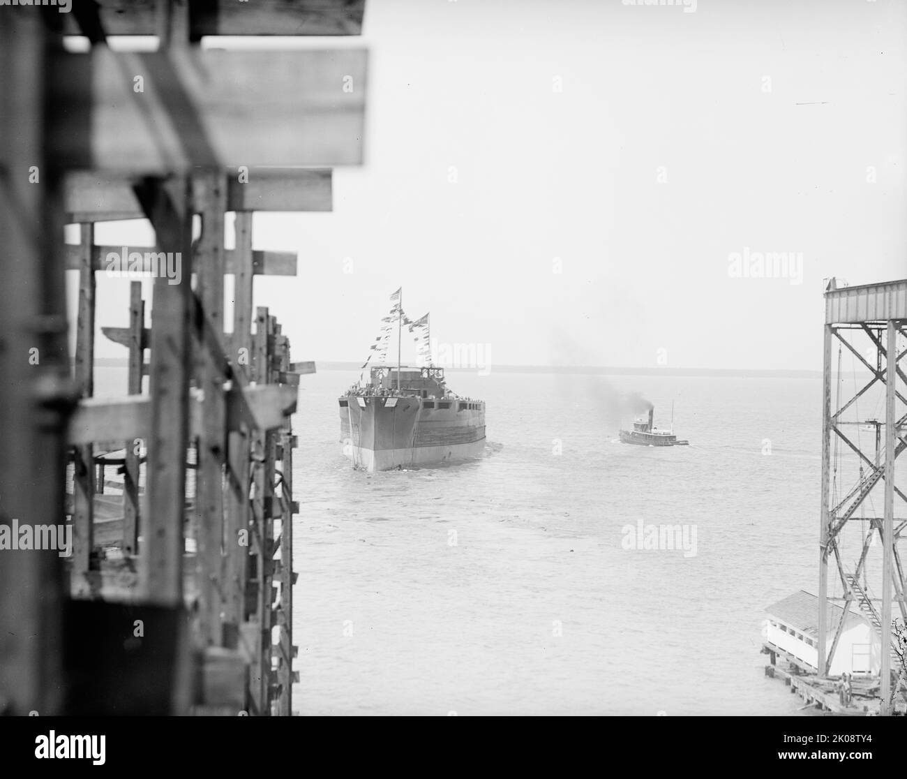 Launching of U.S.S. Texas, 1912. [United States Navy New York-class ...