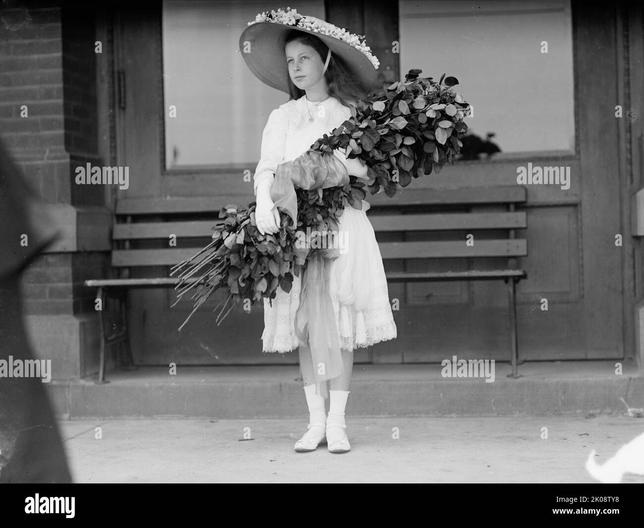 Claudia Lyon of Texas, Sponsor At Launching of U.S.S. Texas, May 18 ...