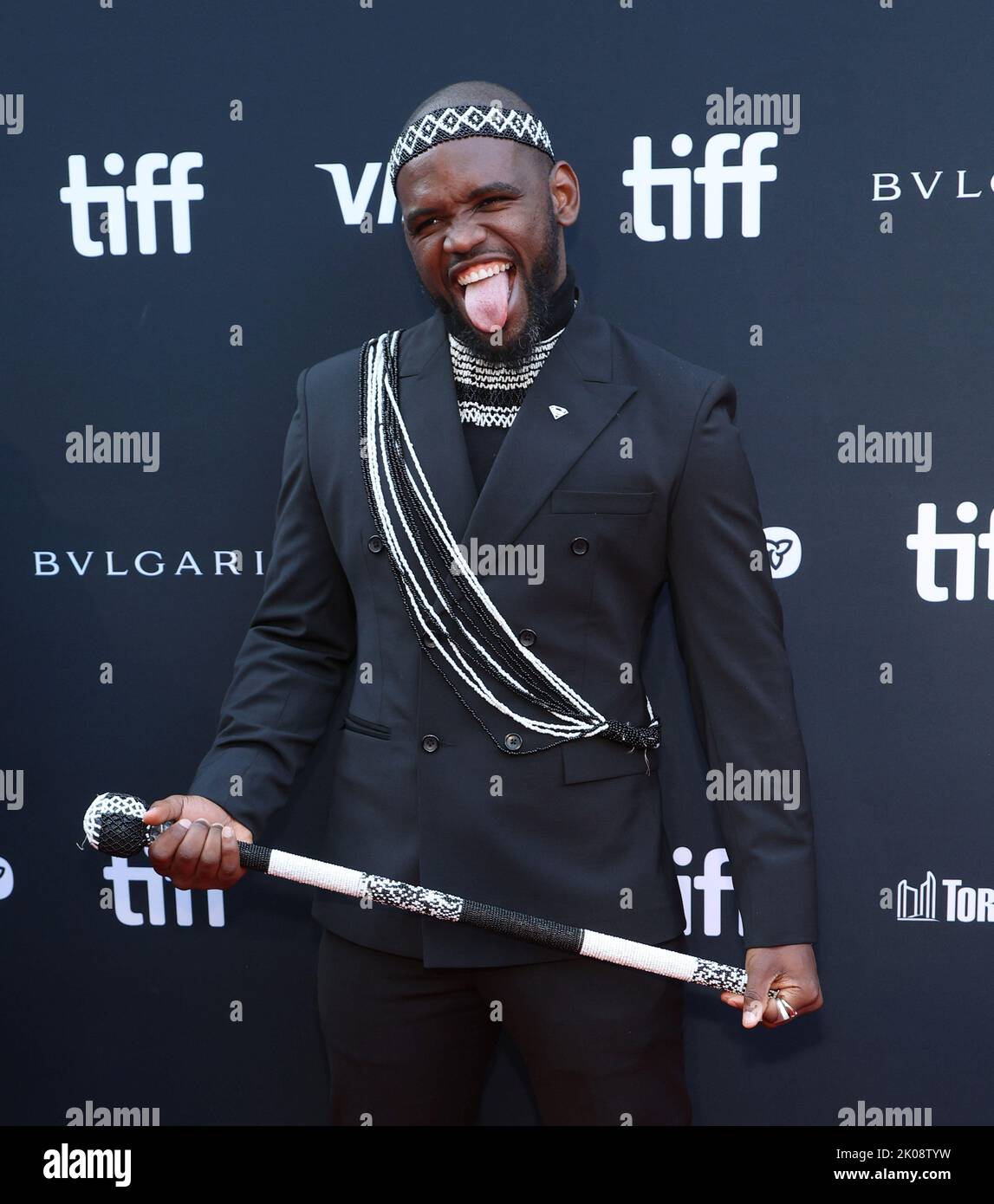 Sivuyile Ngesi arriving to "The Woman King" premiere during the 2022 Toronto International Film ...