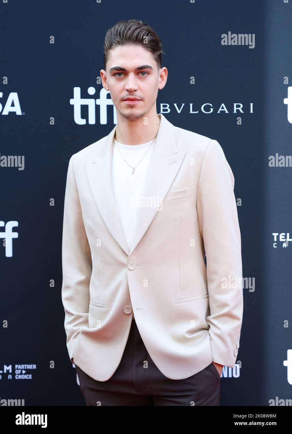Hero Fiennes Tiffin arriving to "The Woman King" premiere during the ...