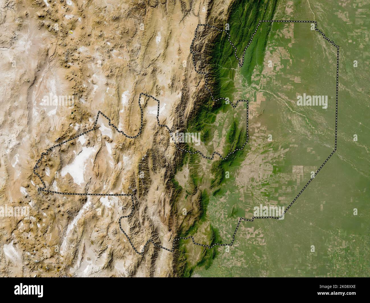 Salta, province of Argentina. Low resolution satellite map Stock Photo ...