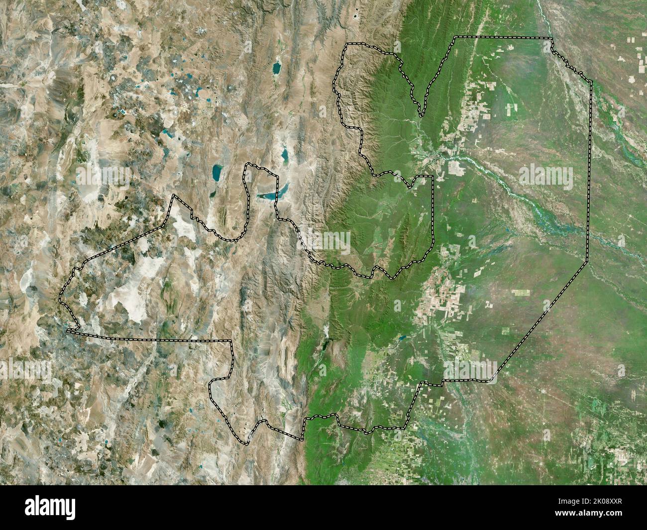 Salta, province of Argentina. High resolution satellite map Stock Photo ...
