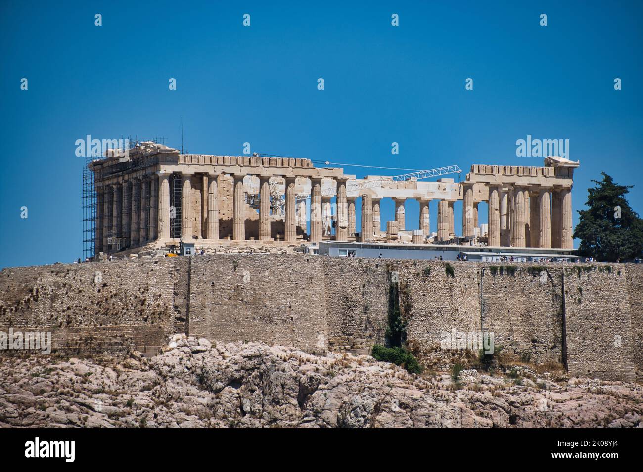 View of the Acropolis from the Lycabettus mount in Athens Stock Photo - Alamy