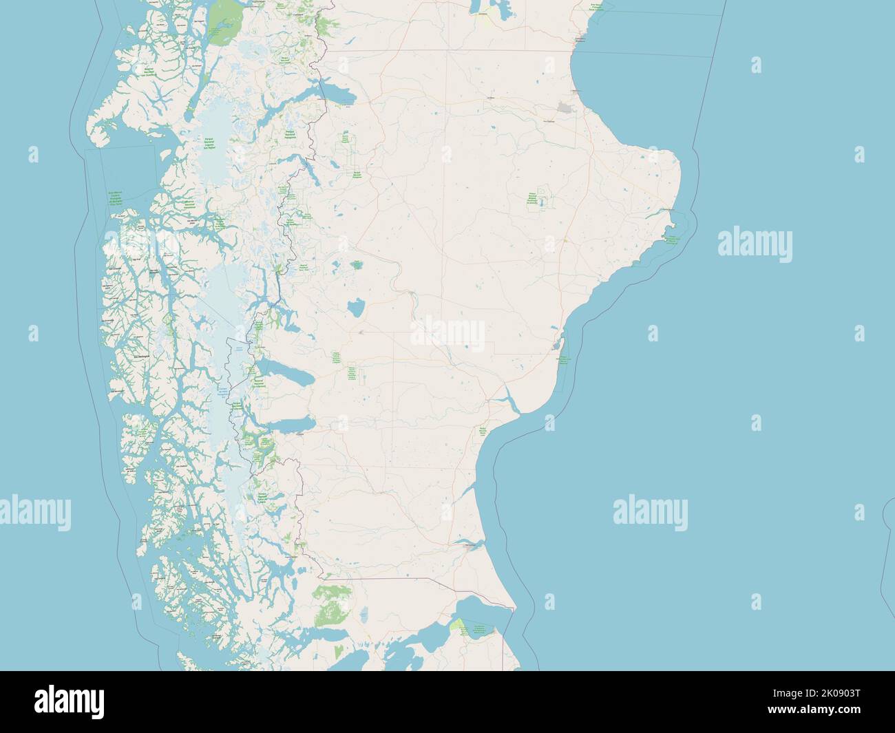 Santa Cruz, province of Argentina. Open Street Map Stock Photo - Alamy