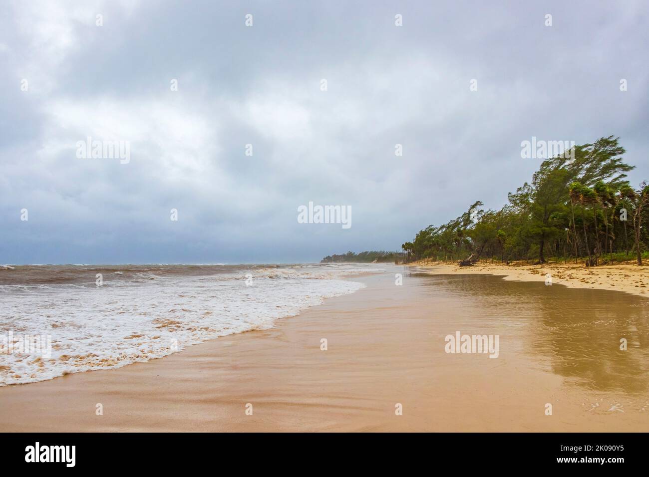 Hurricane 2021 in Playa del Carmen Quintana Roo Mexico extreme wind ...