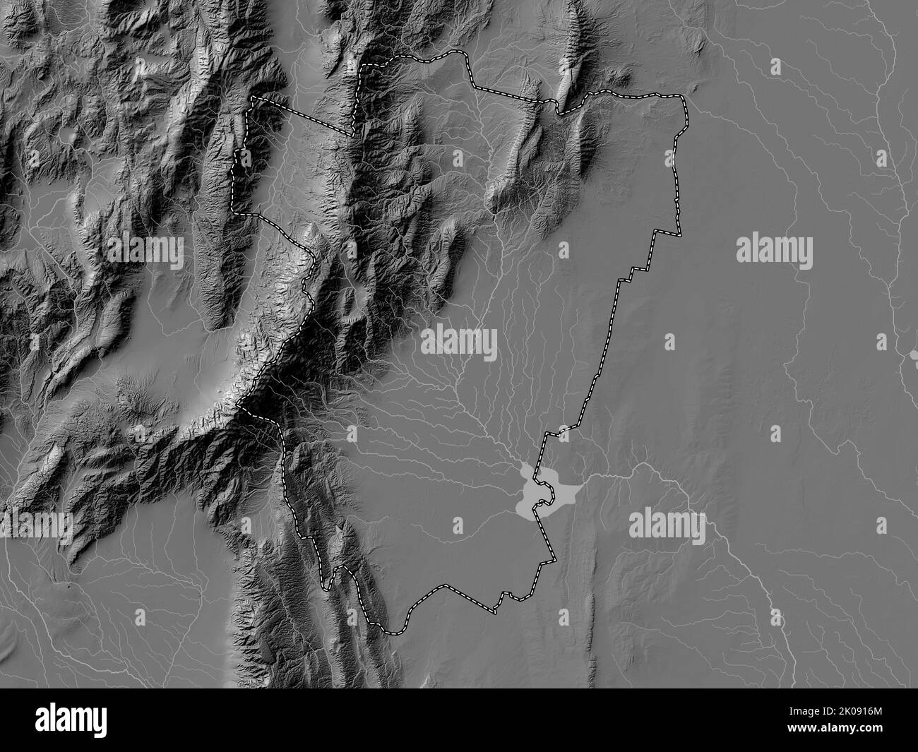 Tucuman, province of Argentina. Bilevel elevation map with lakes and ...