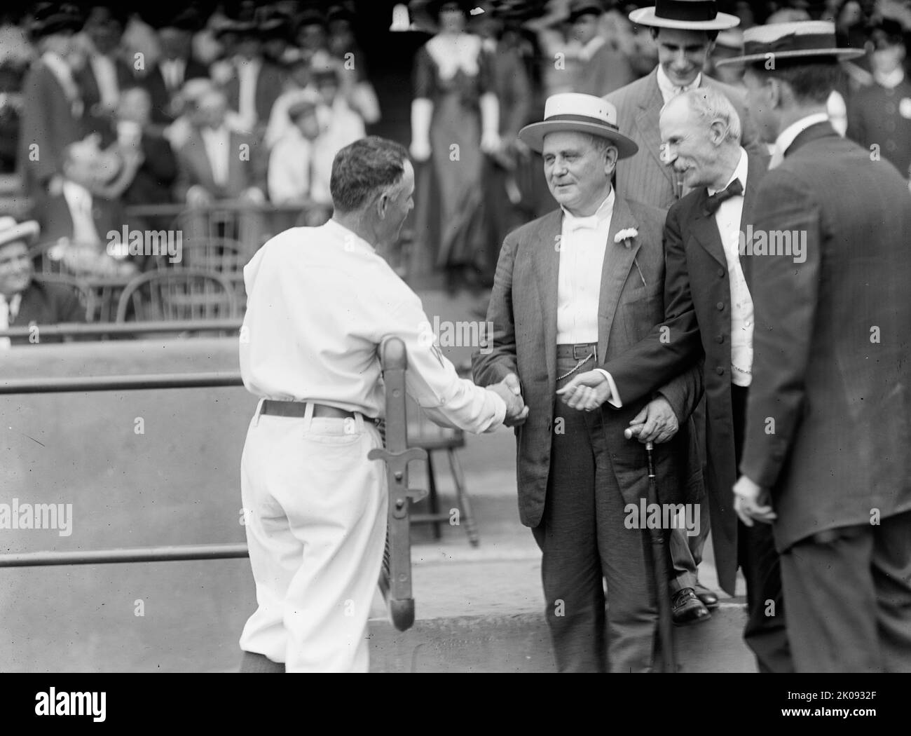 Baseball, Professional, Champ Clark, Shaking Hands with Clark Griffith ...