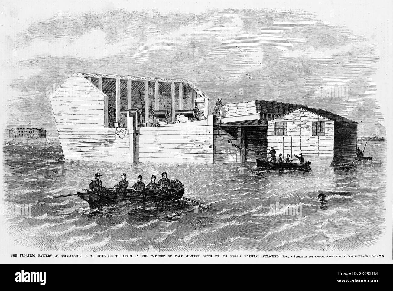 The Floating Battery at Charleston, South Carolina, intended to assist ...