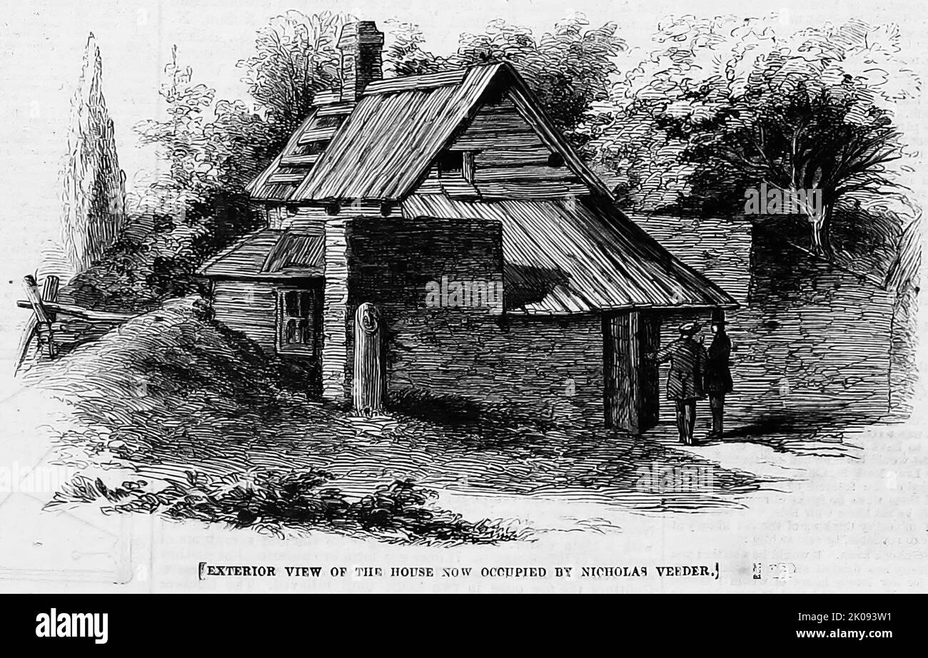 Exterior view of the house occupied by Nicholas Gerrit Veeder (1861 ...