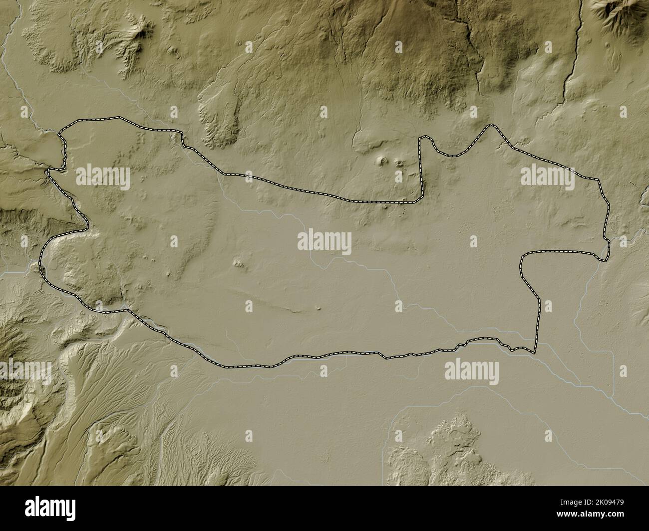 Armavir, province of Armenia. Elevation map colored in wiki style with ...