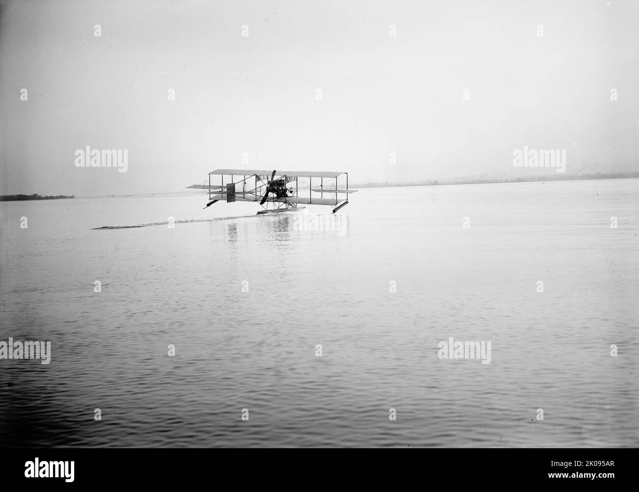 Lieutenant Theodore G. Ellyson, U.S.Navy, Testing Seaplane On Potomac ...