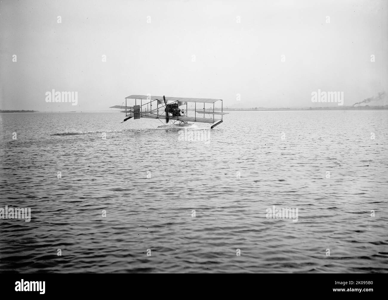 Lieutenant Theodore G. Ellyson, U.S.Navy, Testing Seaplane On Potomac ...