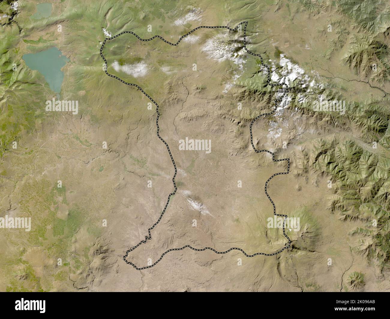 Shirak, province of Armenia. Low resolution satellite map Stock Photo ...