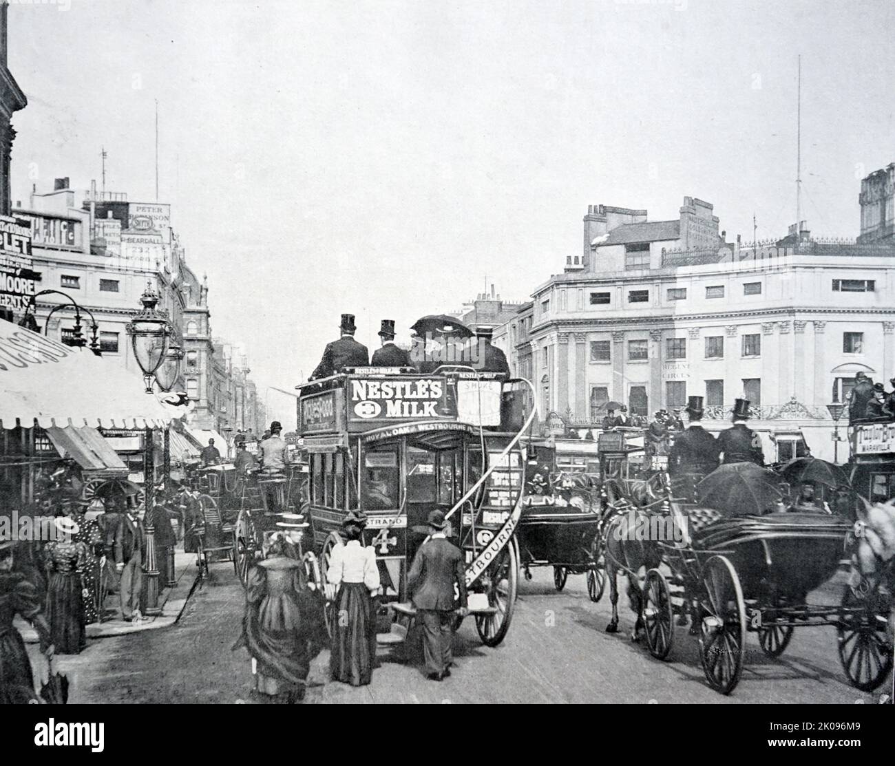 Vintage photograph of London in late Victorian era, England, 1895 Stock ...