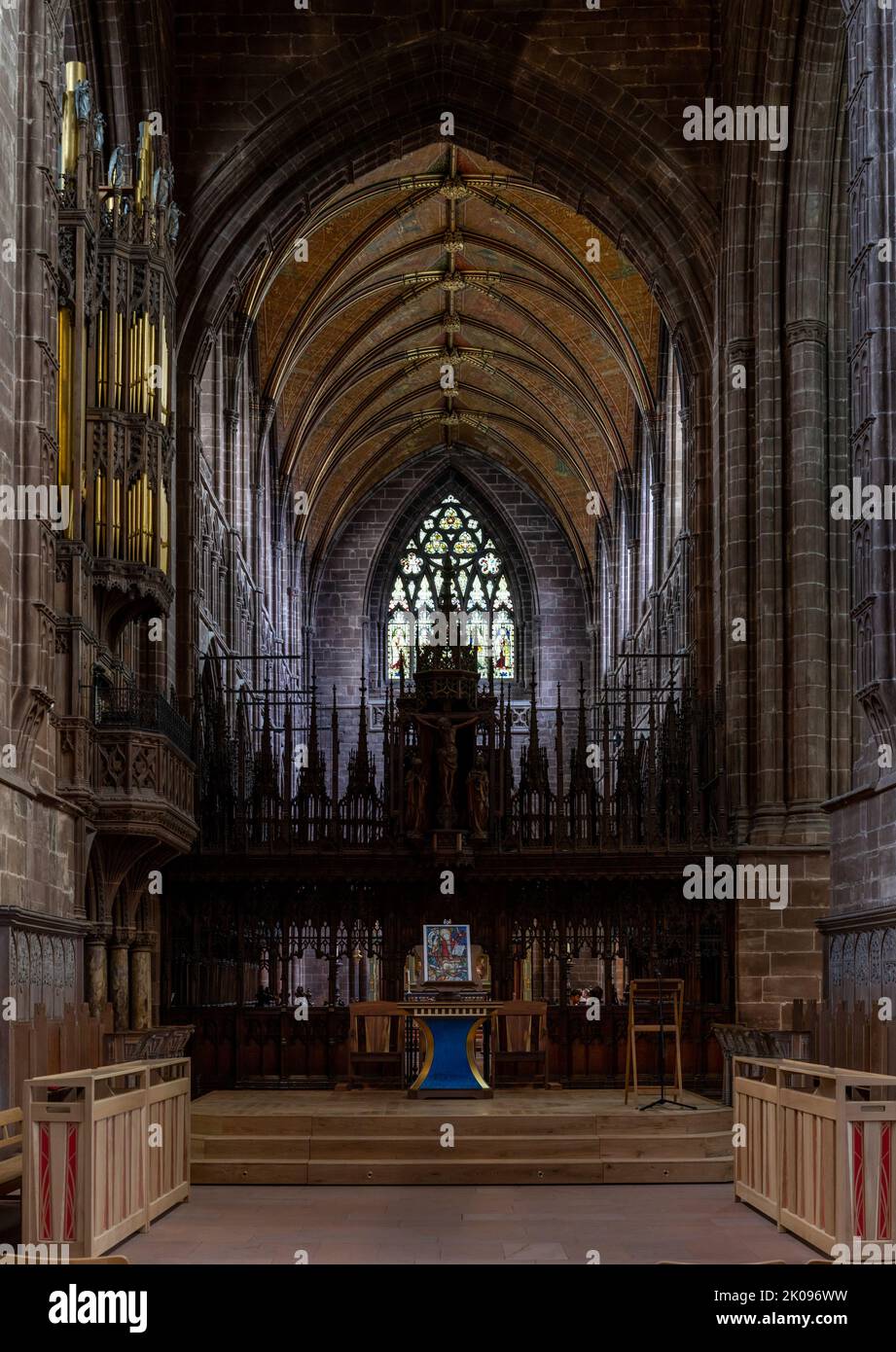 Chester, United Kingdom - 26 August, 2022: view of the altar and ...