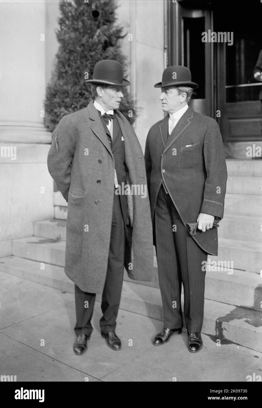 John A. Dix, Governor of New York, Right, with Sulzer, 1912. [US politicians: lawyer William ...