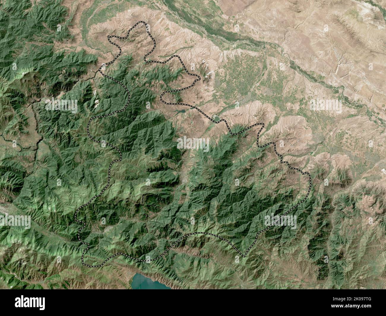Tavush, province of Armenia. High resolution satellite map Stock Photo ...