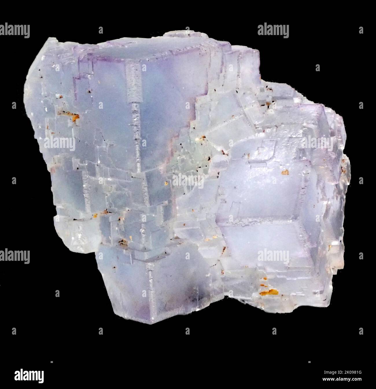 Photograph of Fluorite (also called fluorspar), the mineral form of ...