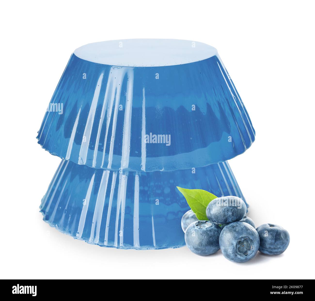 Tasty blueberry jelly isolated on white Stock Photo - Alamy
