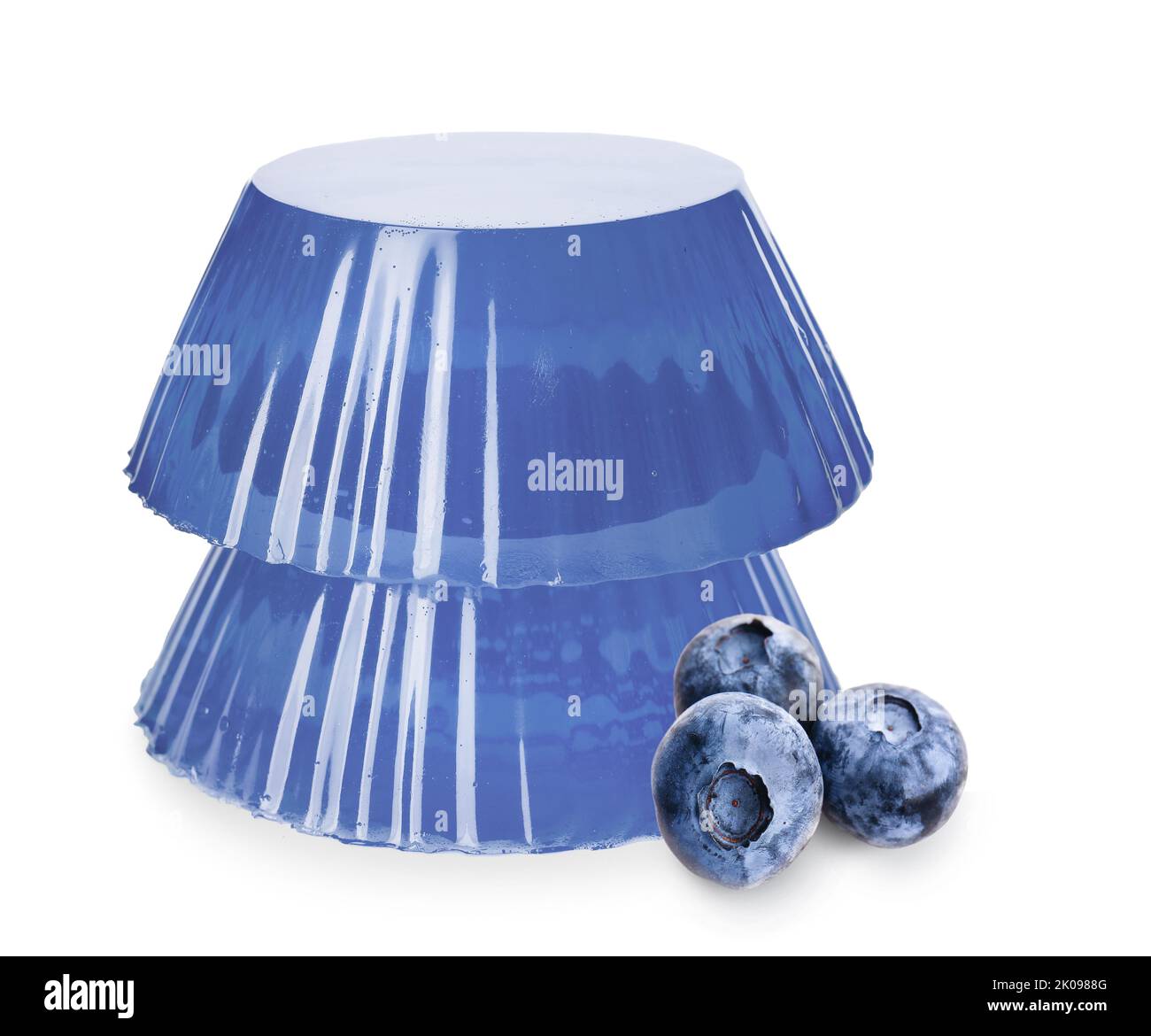 Tasty blueberry jelly isolated on white Stock Photo - Alamy