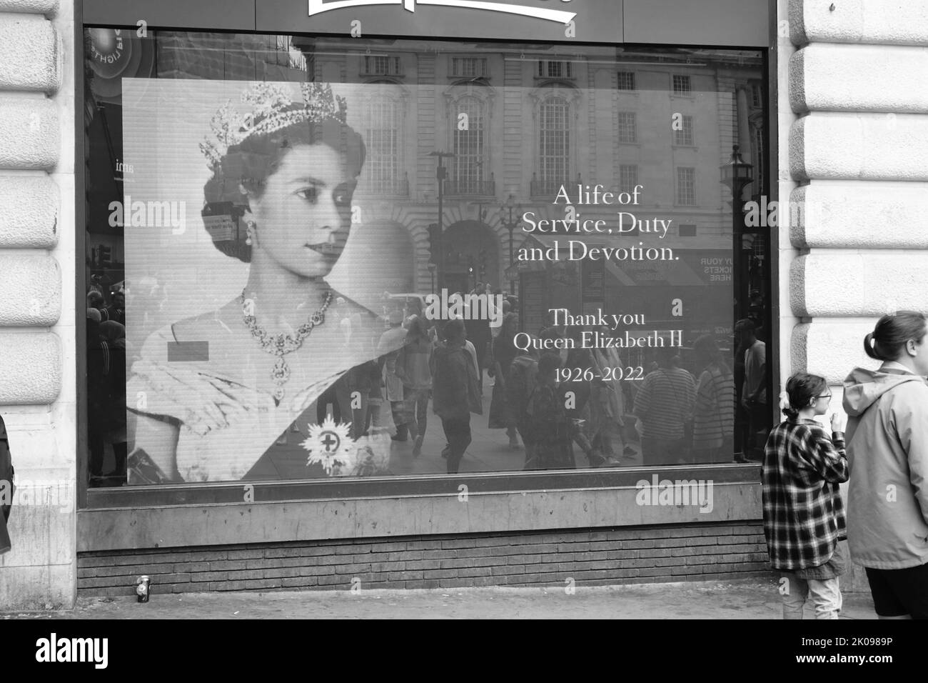 London was changed in the days after the death of Queen Elizabeth II ...
