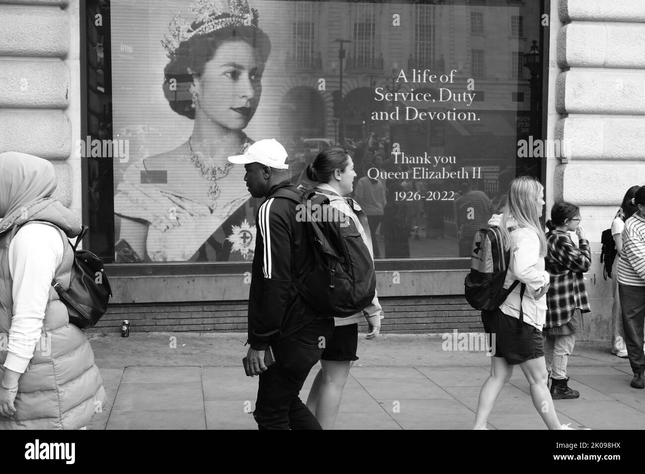 London was changed in the days after the death of Queen Elizabeth II ...