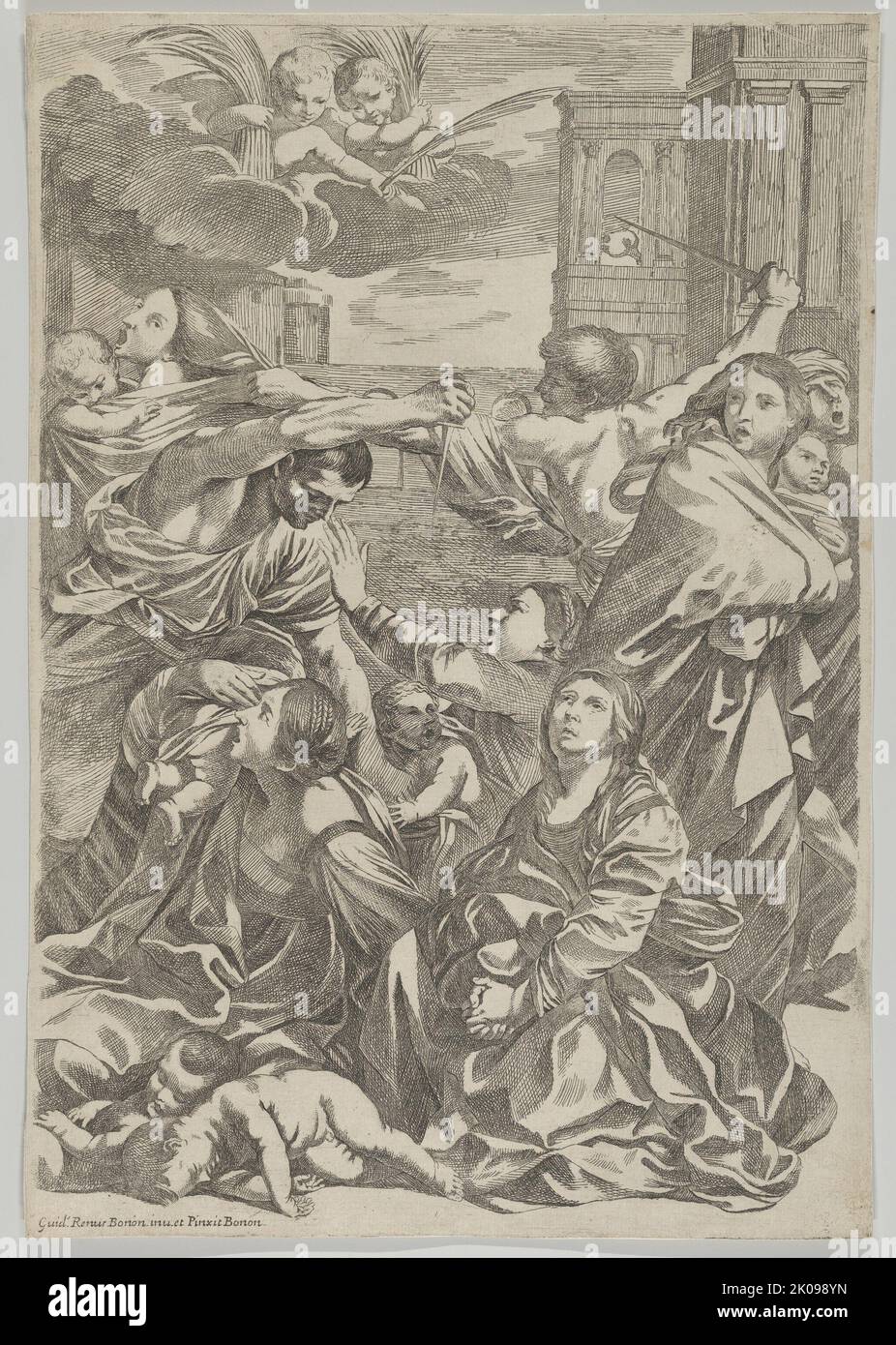 Massacre of the Innocents; group of women and children being attacked ...