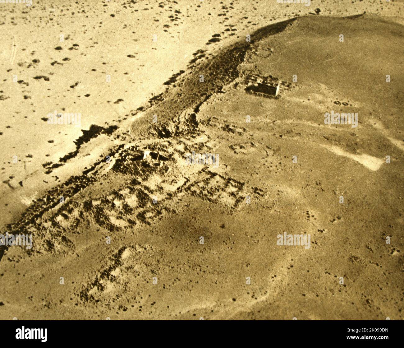 Aerial survey photograph showing Roman farms near Bir Scedeua in South ...