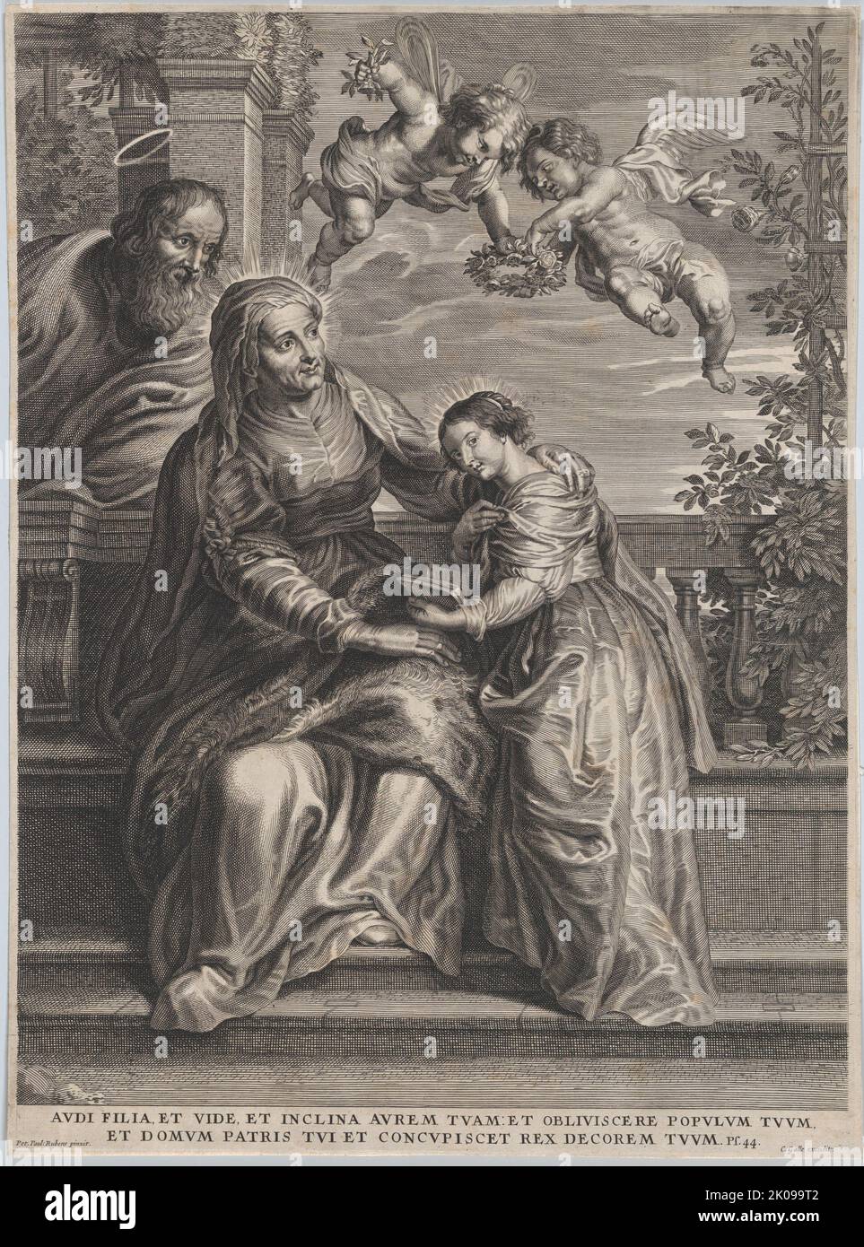 The education of the Virgin, with Saint Anne and the Virgin Mary ...