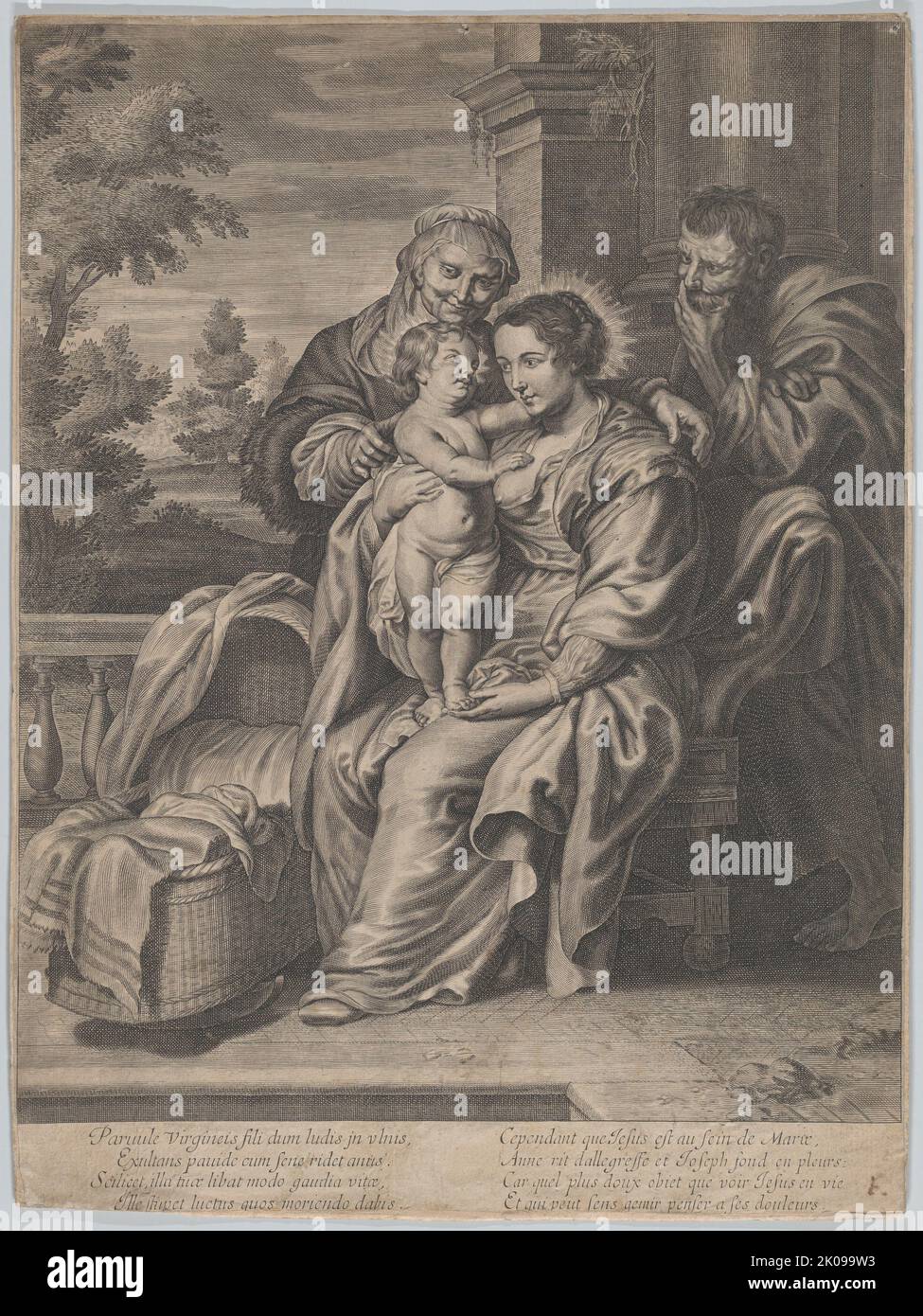 The Virgin and Child with Saint Anne and Joseph, ca. 1650-1700 Stock ...