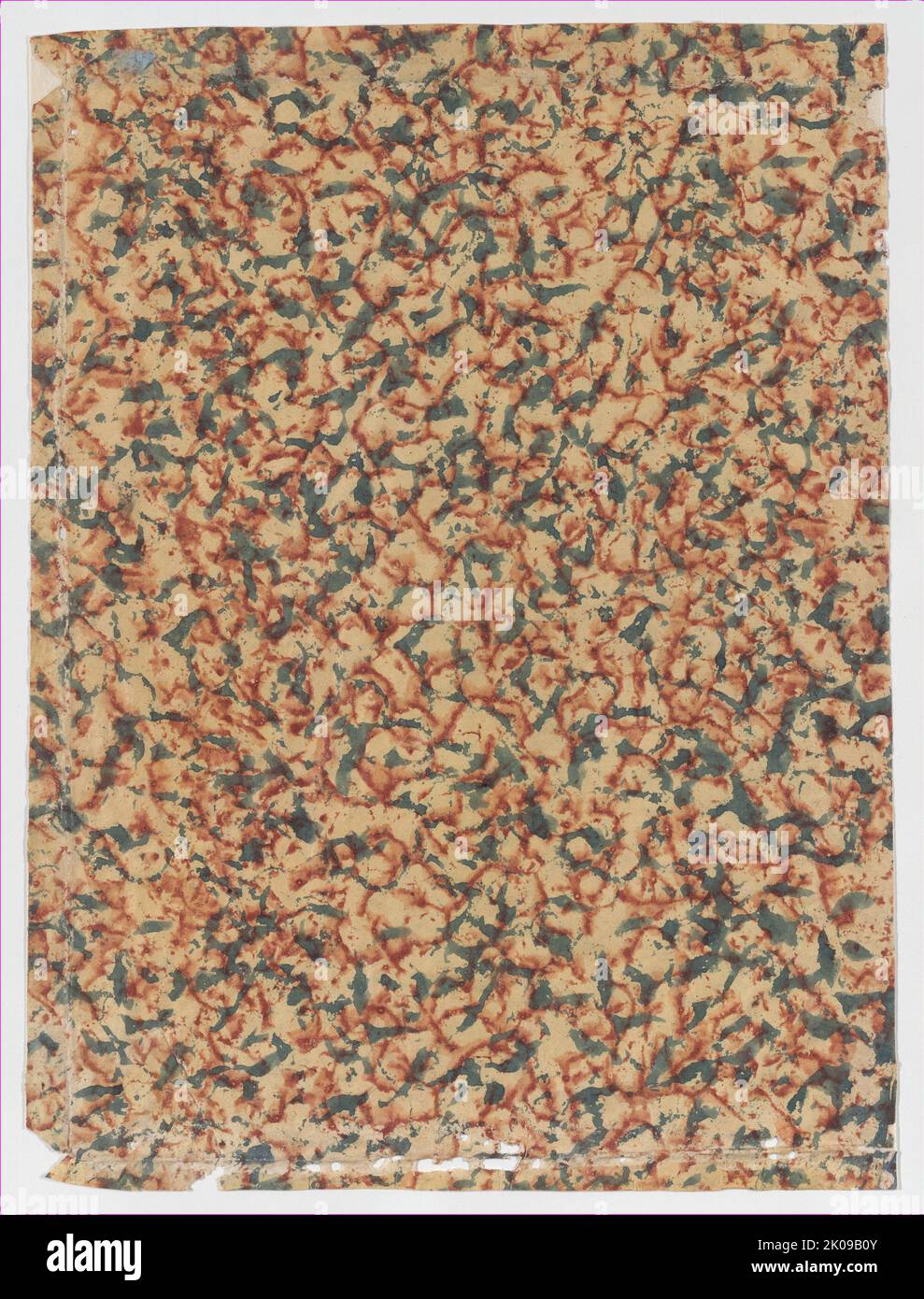 Sheet with overall splotchy pattern, 19th century Stock Photo - Alamy