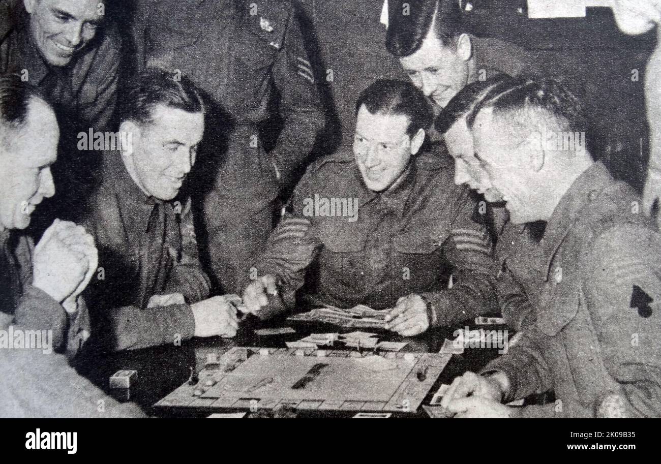 Sergeant P. L. Batten is off-duty and playing cards in the sergeants ...