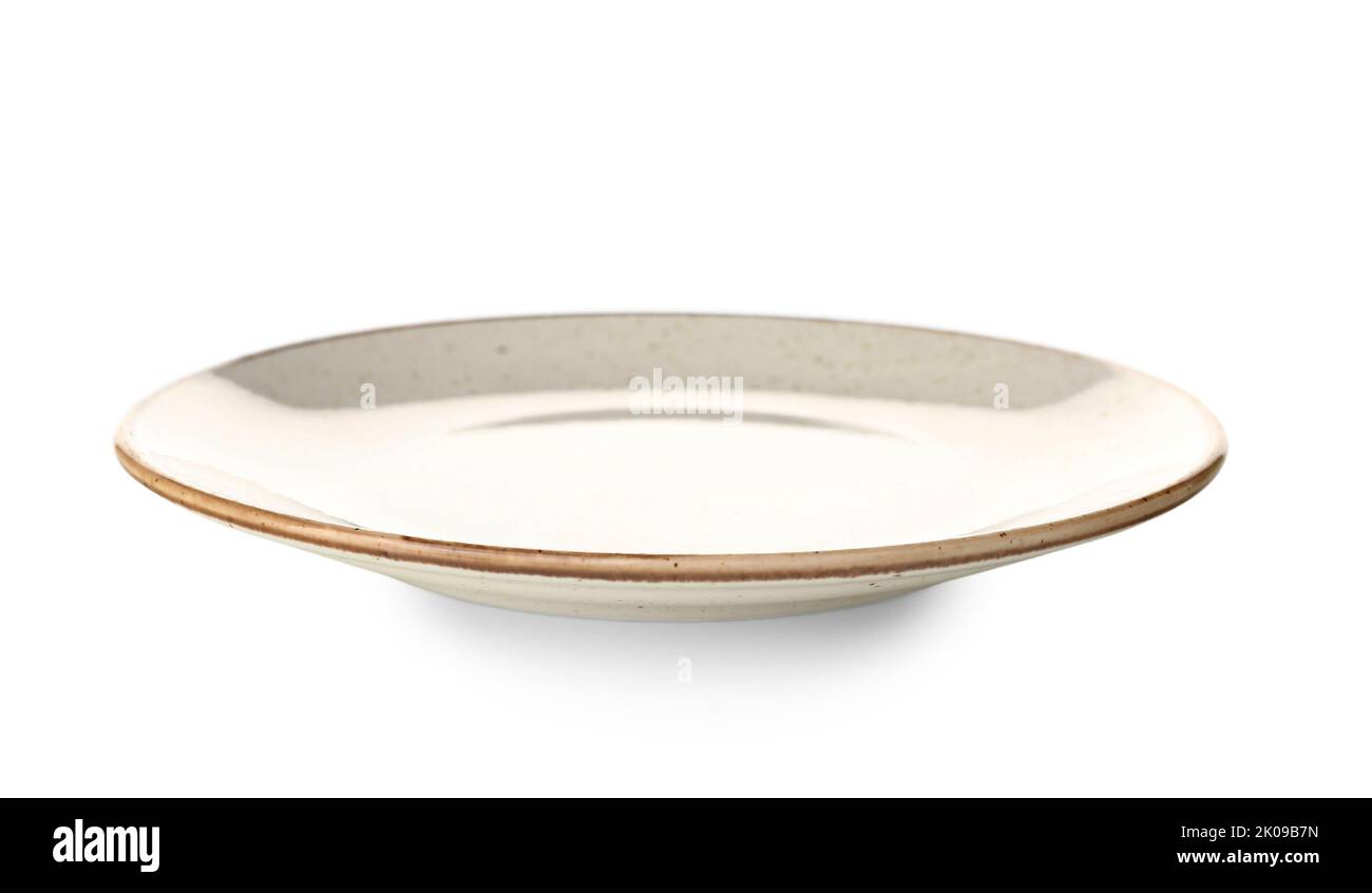 Clean plate on white background Stock Photo - Alamy